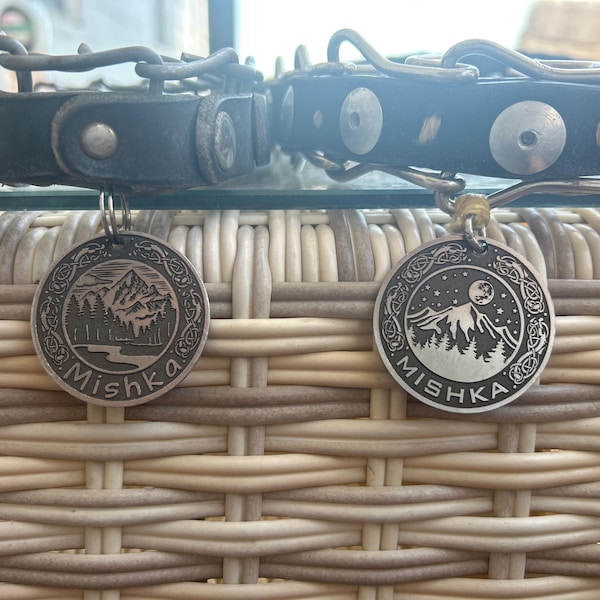 Custom Engraved Viking-style Stainless Steel Pet ID Tag - Etsy