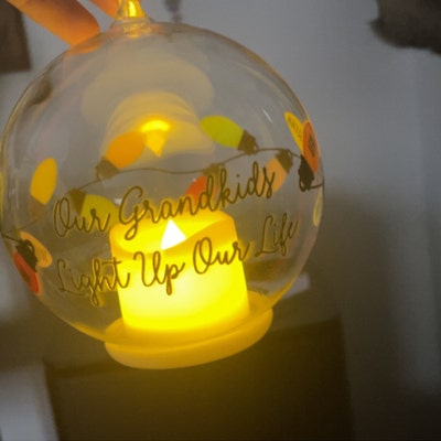 Grandkids Light up My Life Personalized Light up Ornament, Gifts for ...