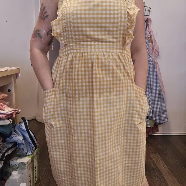 1950s Cottagecore Light Blue Dress - Custom Made for Timeless Elegance ...