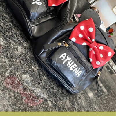 Personalized Minnie Mouse Backpack Cute Custom Headband Polka - Etsy