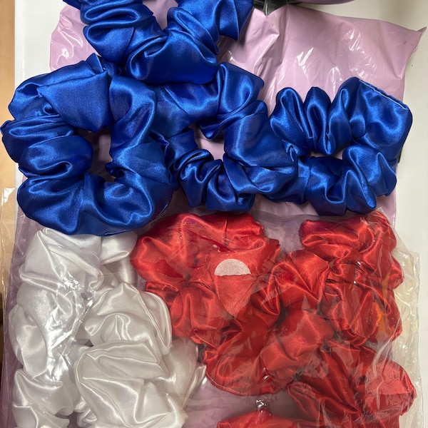 Handmade Satin Scrunchies - Discounts for Bundles | 40 COLOURS | Satin ...