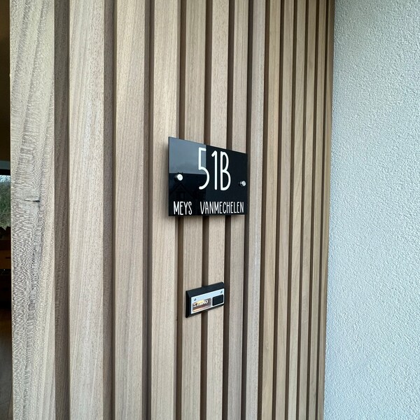 Personalised Modern Contemporary House Door Sign | 3D Numbered House ...