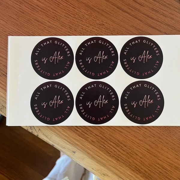 New GOLD FOIL CUSTOM Stickers Wedding Initials Gloss Stickers Wedding ...