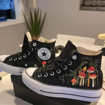 Custom Embroidered Converse High Tops/ Custom Converse Chuck Taylor ...