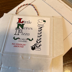 Home Alone Inspired Little Nero's Pizza Box Ornament WITH - Etsy