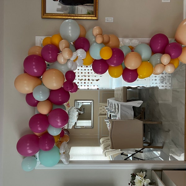 128pcs Daisy Flower Balloon Garland Arch Kit | 60s 70s Party | Two ...