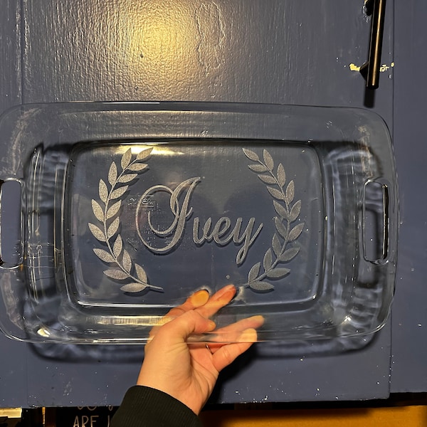 Personalized Engraved Glass Baking Dish, Custom Casserole Dish - Etsy