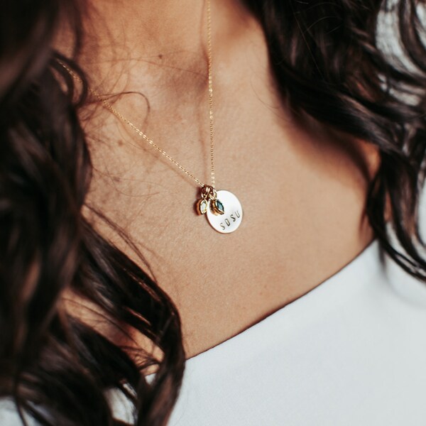 Tiny Tag Necklace//18k Gold Filled//hand Stamped//stacked Tags//modern ...