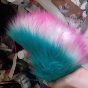 Pansexual LGBT Curled Pride Fursuit Tail - Etsy