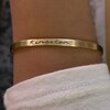 Custom Kids Names Bracelet, Cursive Font Skinny Stacking Cuff Bracelets ...