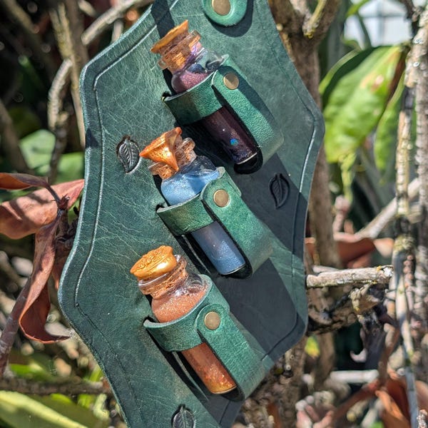 Genuine Leather Tankard Strap With Leaf Motif - Etsy