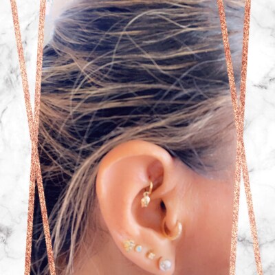 20g 18g 16g Clicker TINY Charm Gold Plated Over Stainless Steel Rook ...