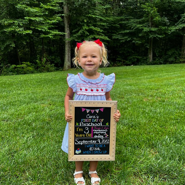 First Day of School Sign, Back to School Board, First Day of ...