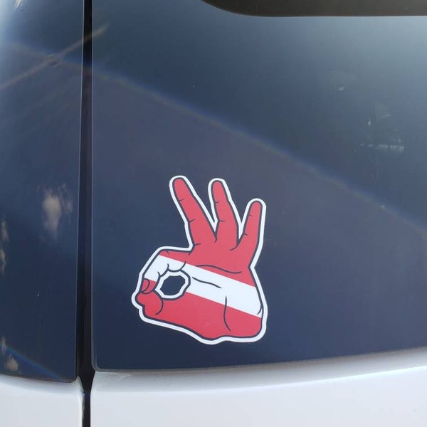 OK Sign Scuba Diver Down Sticker Vinyl Decal With Dive Flag for Tank ...