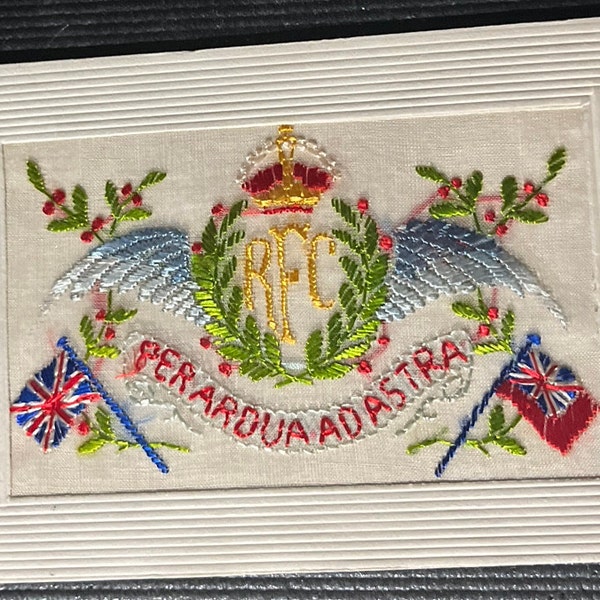 WW1 Embroidered Silk Postcard to My Dear Mother Large Rose (K1D) - Etsy