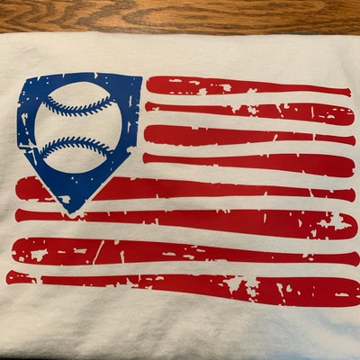 Distressed Baseball Flag Svg Dxf Eps Png Files for Cutting Machines ...