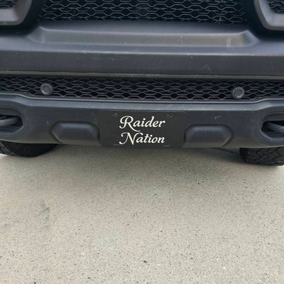 Custom Letter Leaf Crest License Plate Car Tag Diamond Etched Engraved ...