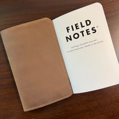 Leather Journal Cover for Moleskine Cahier Notebook Pocket Size 3.5 X 5 ...