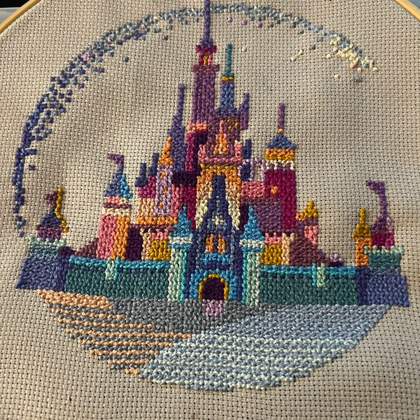 Cinderella Castle #P118 Cross Stitch Embroidery Pattern Download ...