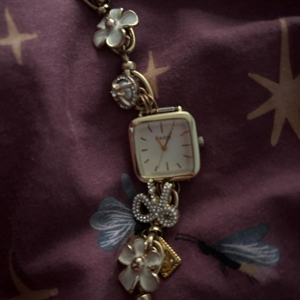 Retro Red Watch Pants Chain,gold Fashion Watch Bag Chain,chic Clock ...