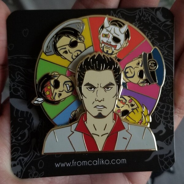 Yakuza Pin - Kiryu and Majima Everywhere Enamel Pin Spinner *UPDATED ...