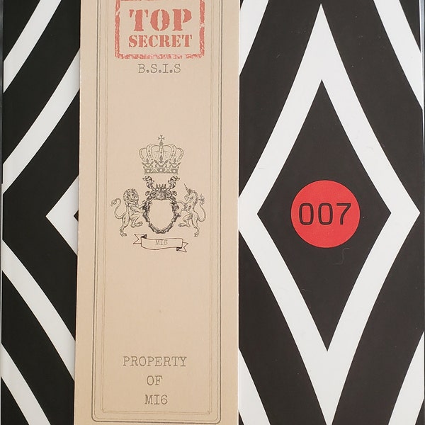 Custom James Bond Bookmark, Bookmarks, Custom Gift, Personalised Gifts ...