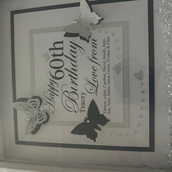 Personalised Box Frame, 90th Birthday Gift, Personalised 90th Box Frame ...