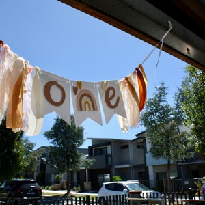 Rainbow Birthday Banner Boho Party Decor First Party High - Etsy Australia