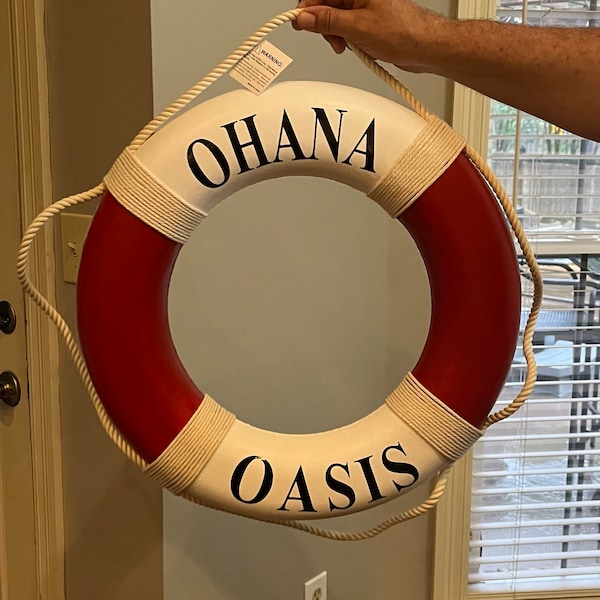 Personalized Life Preserver Ring - Pool Décor - Boat Décor -beach House ...