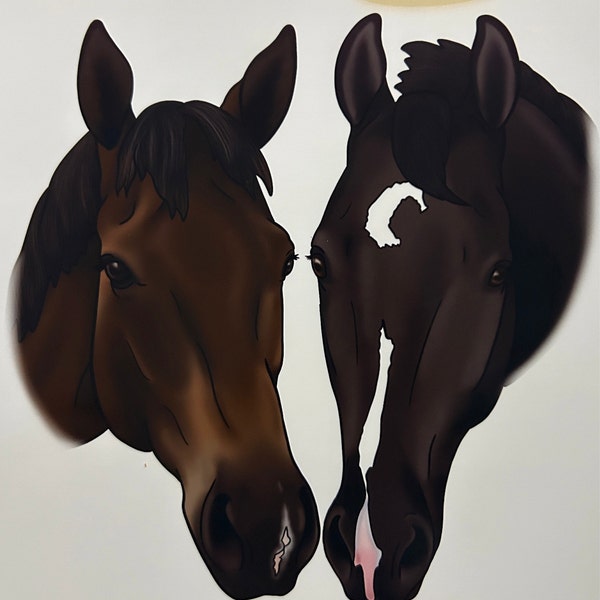 Custom Drawing of Your Horse | Custom Physical Print | Framing ...