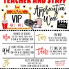 Hollywood Teacher Appreciation Week Itinerary Flyer Movie Theme You're ...