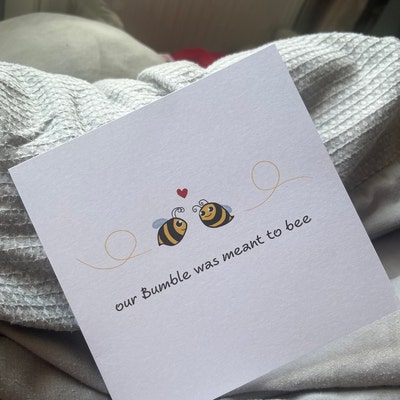 Bumble Dating Card Romantic Anniversary Card or Valentine's Day Card ...