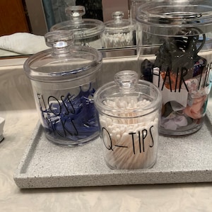 Rae Dunn Inspired Custom Bathroom Storage Decal Labels / Rae Dunn ...