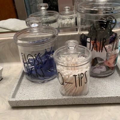 Rae Dunn Inspired Custom Bathroom Storage Decal Labels / Rae Dunn ...