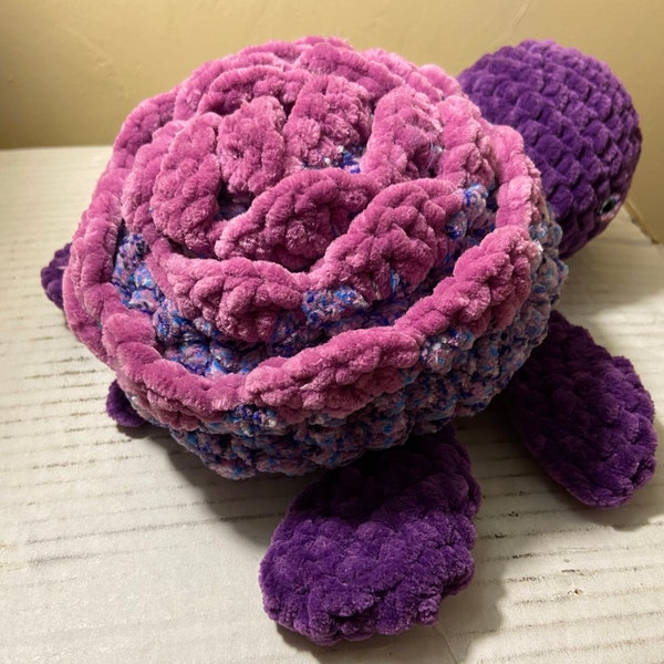 No Sew Rose Turtle Pattern- Crochet Daisy Turtle- Crochet Turtle ...