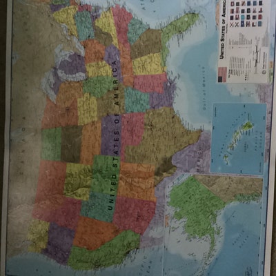 World Pacific Centered Wall Map Fully Laminated Political - Etsy