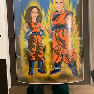 Dragon Ball Z Custom Portrait valentine Day Gift for Him anniversary ...