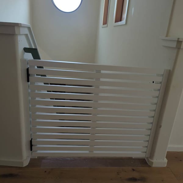 Mid Century Modern Gate - Dog Gate - Pet Security Gate - Wooden ...