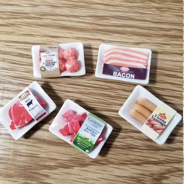 5 Dollhouse Meat Miniature Meat Dollhouse Shop Props Replica - Etsy
