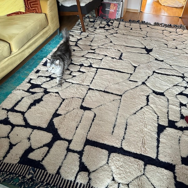 Moroccan Modern Green Rug, Authentic Moroccan Rug, Berber Carpet ...