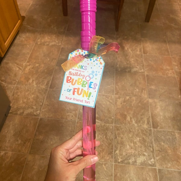 Thanks for Making My Birthday Bubbles of Fun Tag Bubbles Birthday Favor ...