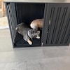 Modern Dog Kennel Triple Small Dog Crate With Sliding Door With a Latch ...