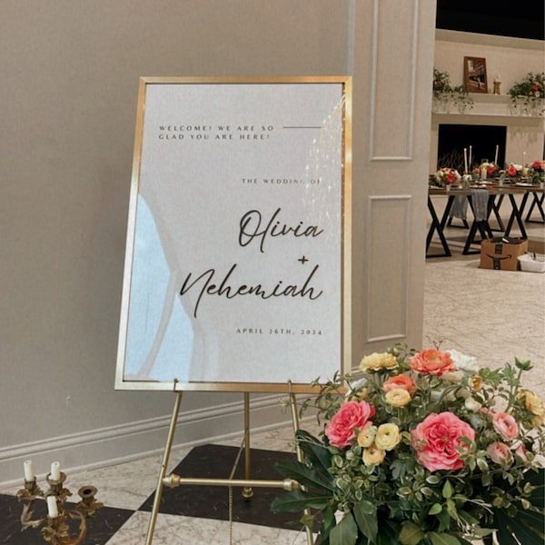 White Acrylic Wedding Welcome Sign | Acrylic Welcome Sign | Wedding ...