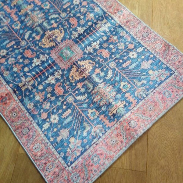 Oriental Medallion Red Area Rug Rustic Mid Century Modern Small Large ...