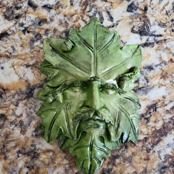 Green Man Wall Hanging, Green Man Wall Statue, Green Man Hanging Mask ...