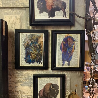 Bison/buffalo Themed Dictionary Prints - Etsy