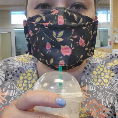 Drink Mask / Straw Mask / Mask With Straw Hole / Self Closing - Etsy