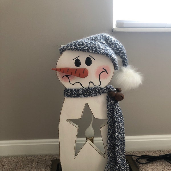 Wood Snowman Paint Template Pattern #K249 Tree Farm Snowman - Etsy