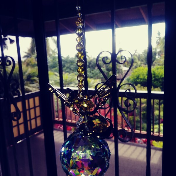 CELTIC DRAGON CRYSTAL Sun Catcher Window Prism Art Decor Ornament ...