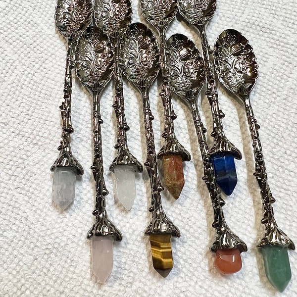 Crystal Witch Spoon Green Aventurine, Crystal Spoon, Altar Tools ...